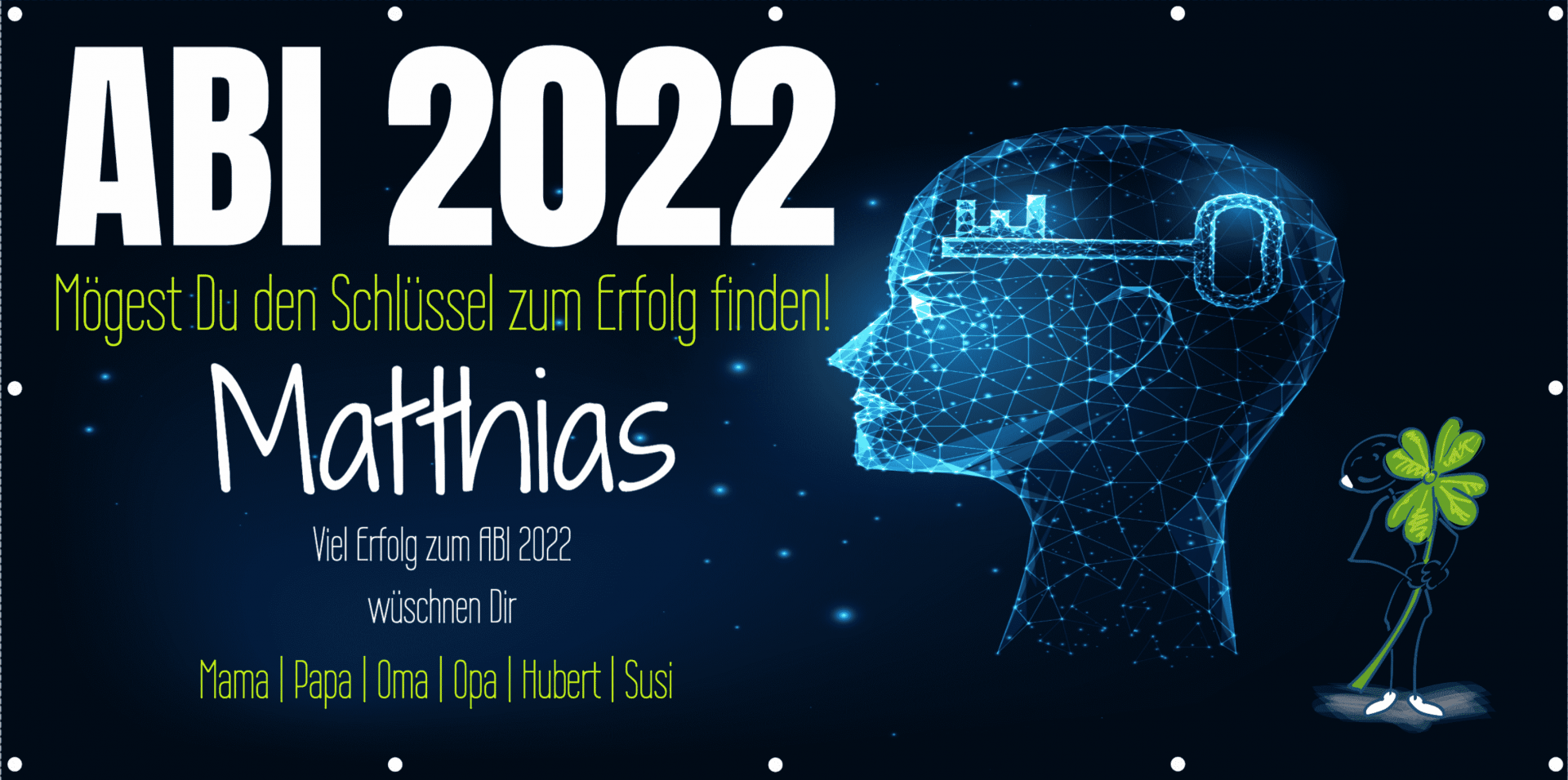 ABI Banner Vorlagen einfach schnell online gestalten